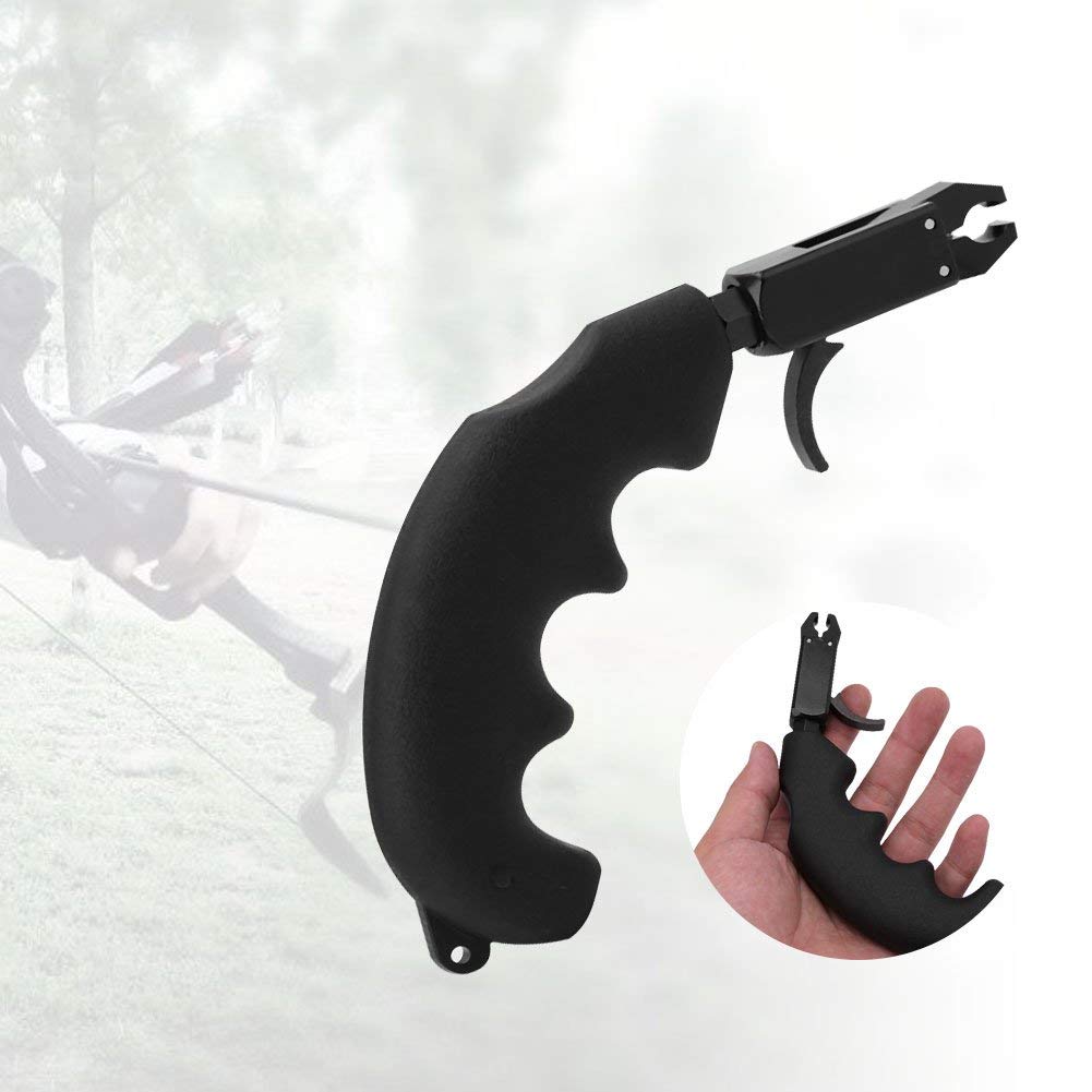 Black Durable Archery Handle Thumb Caliper Bow Release Grip for Compound Bow Archery Release Aid Archery Thumb Release Thumb Release Archery