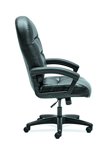 HON HON2095HPWST11T Pillow-Soft Executive High-Back Leather Computer Chair for Office Desk, Black (H2095), SofThread