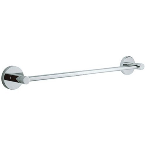 Plumb USA 4-Piece Bathroom Hardware Accessory Set, Includes Towel Bar, Toilet Paper Holder, Towel Ring and Robe Hook, Chrome Finish