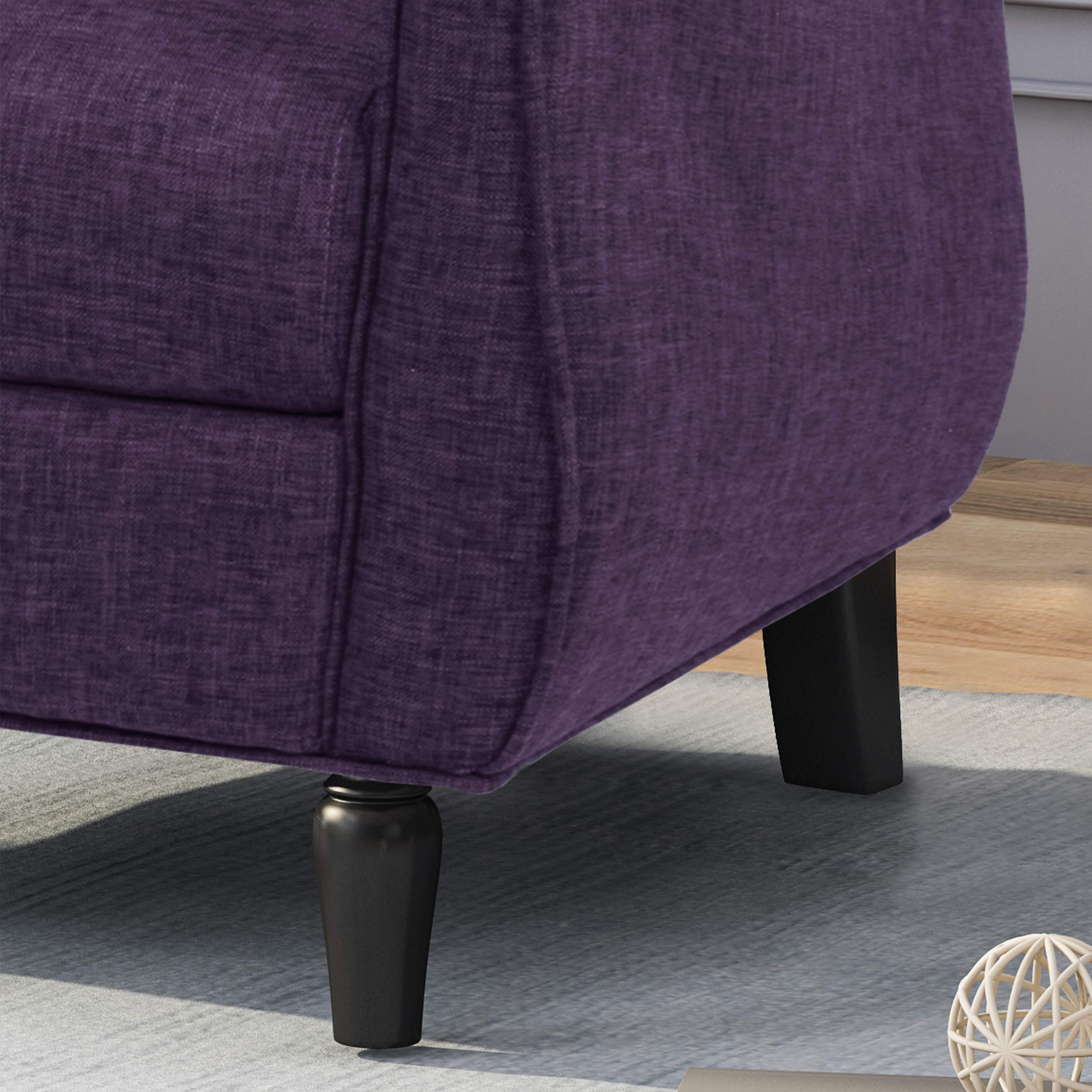 Christopher Knight Home Crew Traditional Armchair, Purple Tweed, Dark Brown