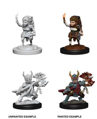 NECA D&D Nolzurs Marvelous Unpainted Miniatures: Wave 6: Female Halfing Fighter