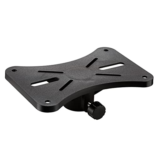 Clef Audio Labs Heavy Duty Speaker Stand - Adjustable 44-80" Height, Reinforced Tubing, Wide Tripod Base, Safety Pin, Mounting Bracket, Carrying Bag
