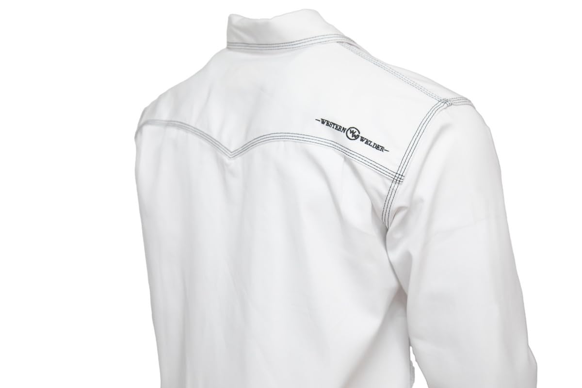 Western Welder Outfitting - Welding Shirt Western Style | Light Weight Tripled-Stitched Welding Shirts, Relaxed Fit, Non FR (XL, Black/Green)
