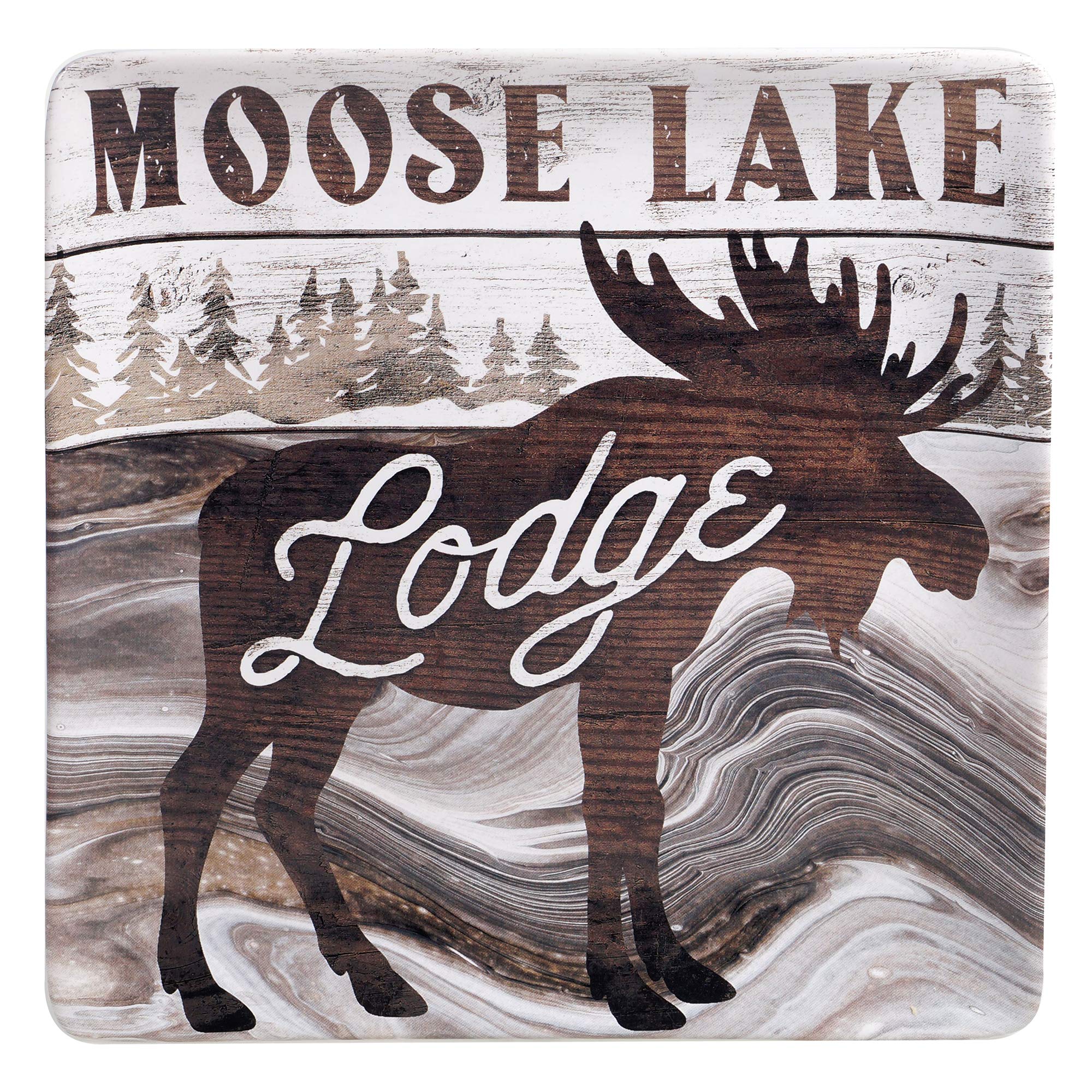 Certified International Fluidity Lodge Square Platter, 12.5" x 12.5" x 1"