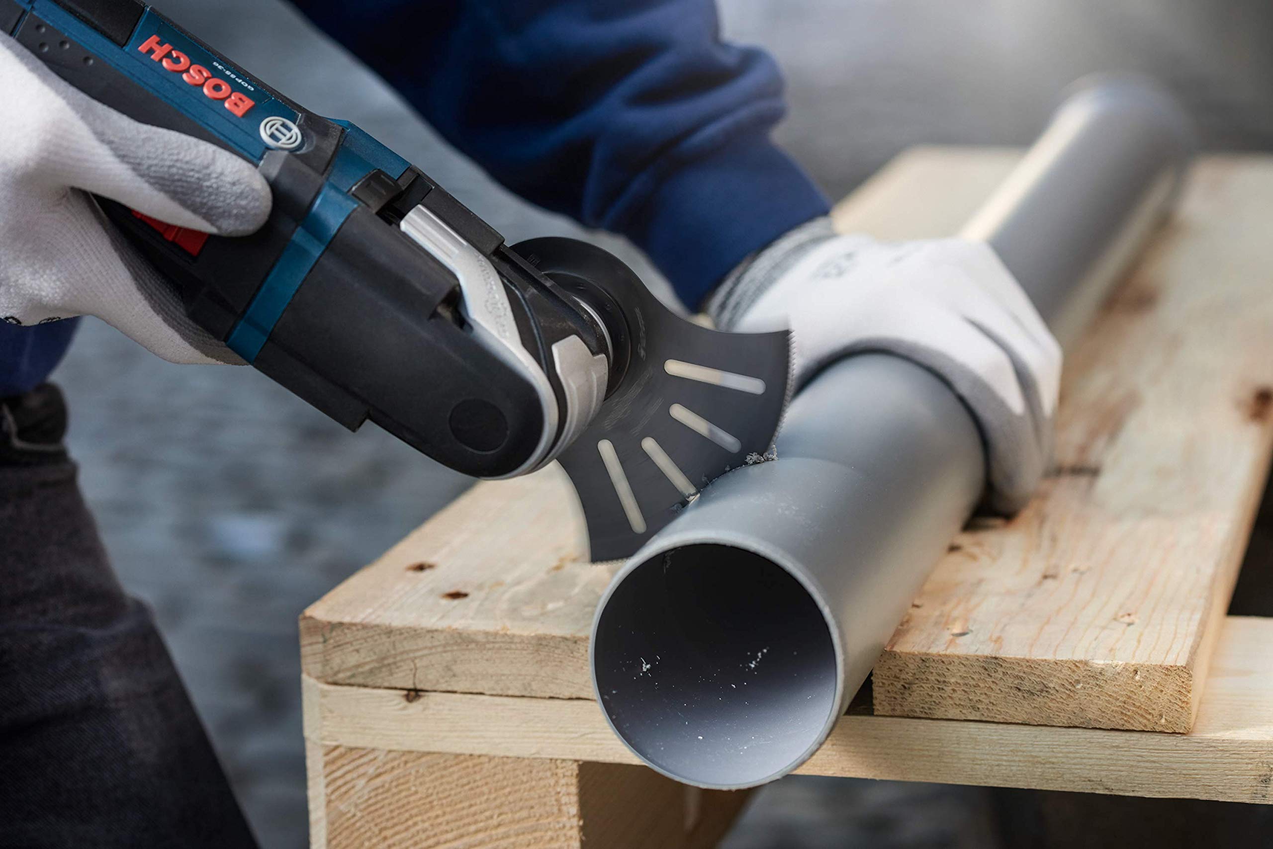 BOSCH OSM400F 4 In. StarlockMax Oscillating Multi-Tool Bi-Metal Segment Saw Blade