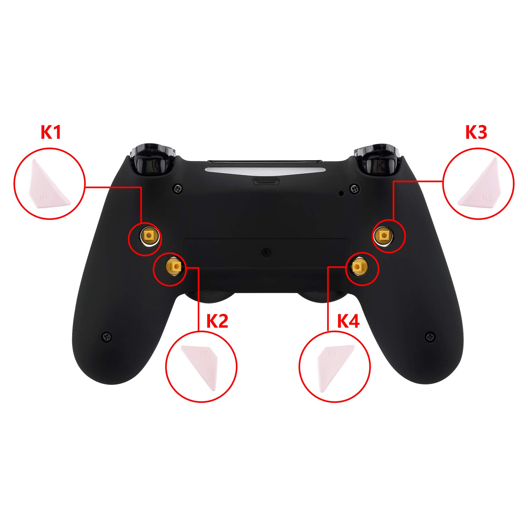 White Replacement Redesigned Back Buttons K1 K2 K3 K4 Paddles for PS4 eXtremeRate Controller Dawn Remap Kit