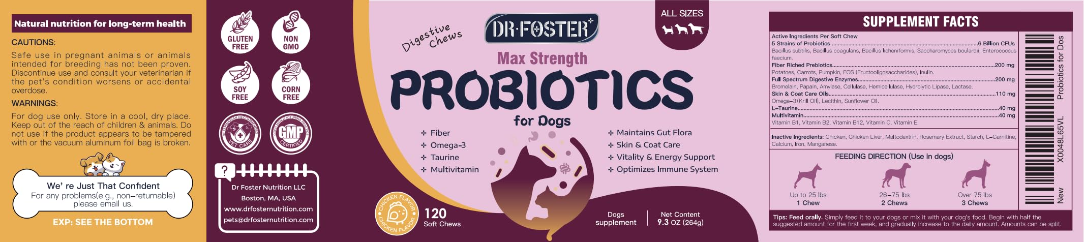 Dog Vitamins & Probiotics Supplements for Dogs