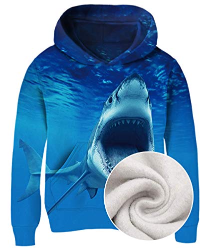 Idgreatim Illusion Sweatshirt for Boys Girls 8-10 Years Novelty Pattern Hoodies Casual Sport Hoody Pullover