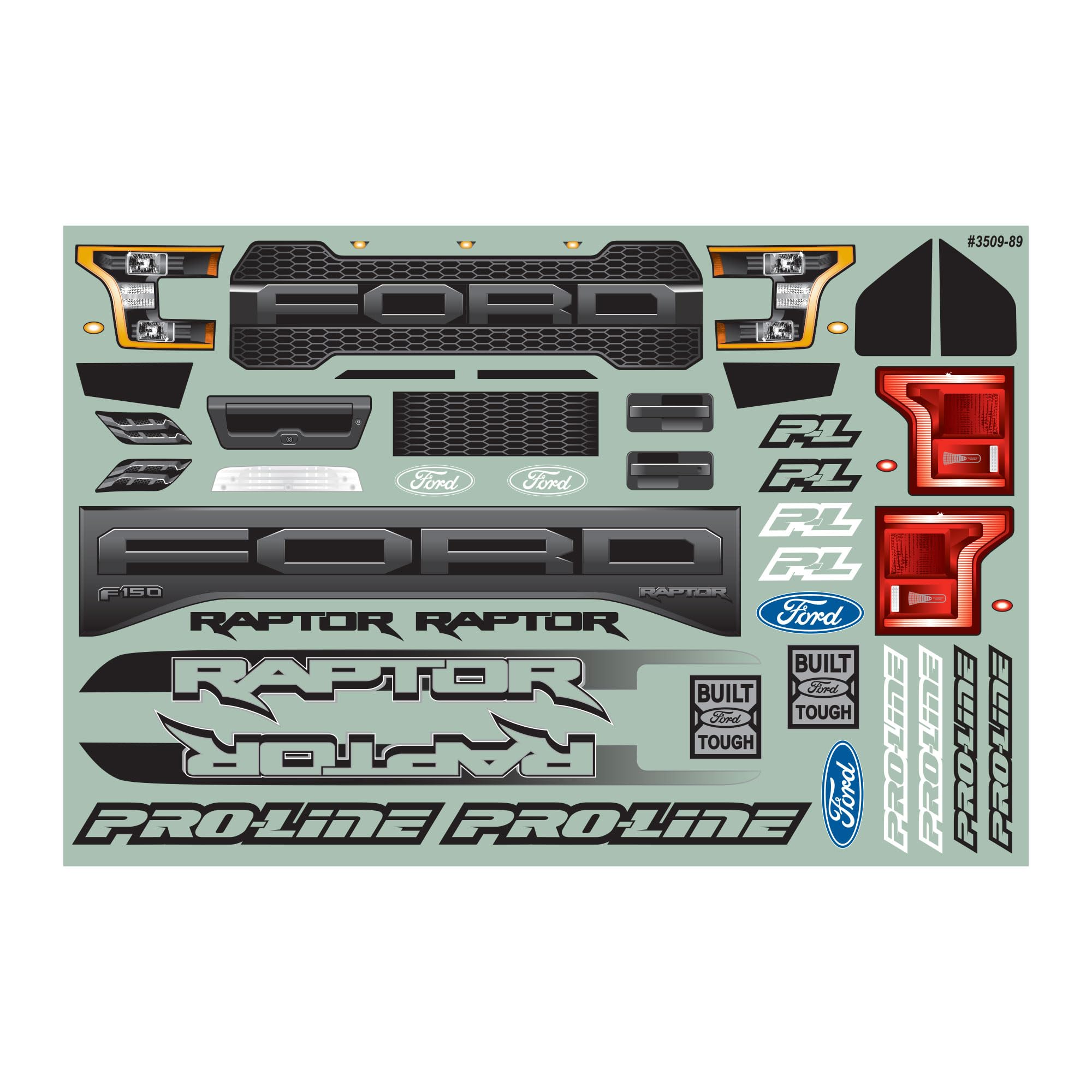 Pro-Line Racing 2017 Ford F-150 Raptor Clr Body 12.3 WB Crawlers PRO351600 Car/Truck Bodies Wings & Decals