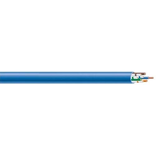 Woods 56918945 Category 6 Blue Cable 23AWG, CMR, 4 Pairs, 500 Feet