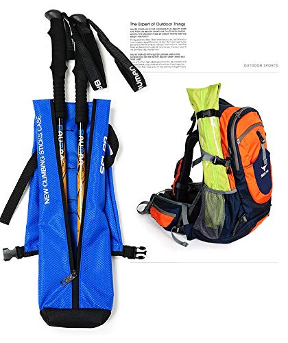 Chris.W Portable Trekking Pole Carrying Bag Storage Bag Pouch with Zipper for Walking Stick Hiking Poles Travel Case(Blue)