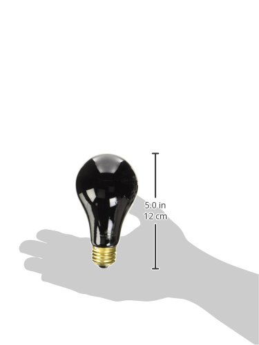 Zilla Reptile Terrarium Incandescent Heat Bulb, Night Black, 100 Watts