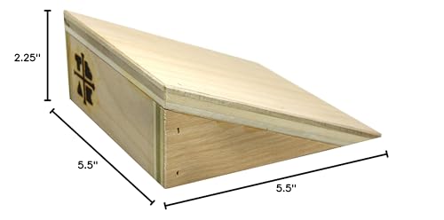 Wide Kicker/Bank Fingerboard Ramp - Handmade in USA - 5.5" Long, 2.25" Tall - Teak Tuning