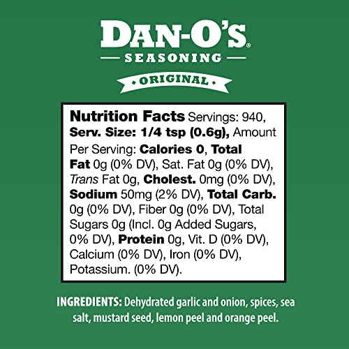 Dan-O's Seasoning Large 2 Bottle Combo | Original & Crunchy | 2 Pack (20 oz)
