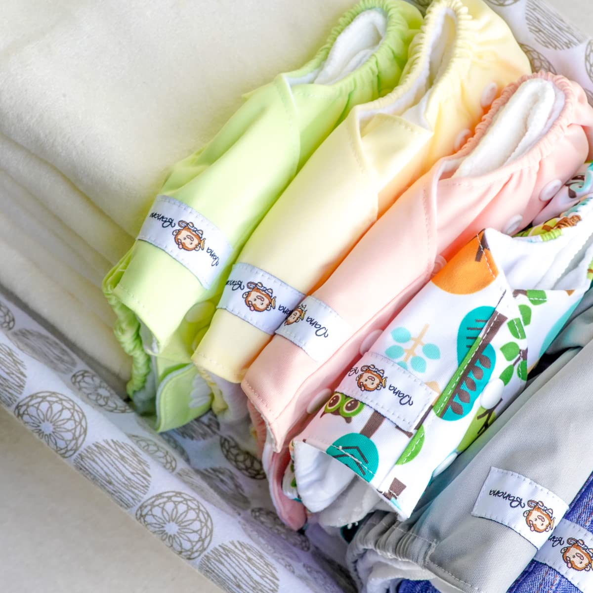 Dana Banana Baby Cloth Diaper 7 Pack + 14 Inserts