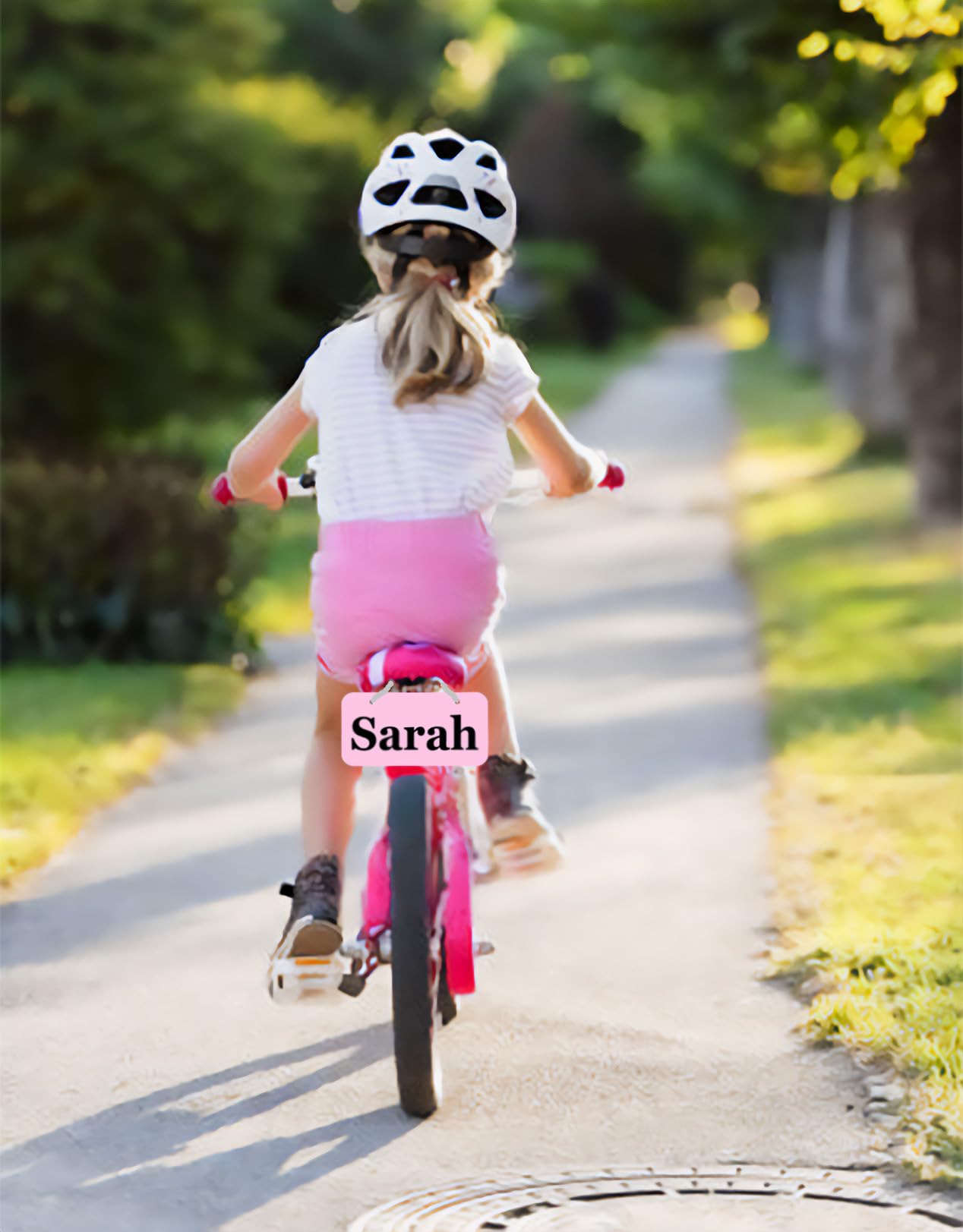Carpe Diem Designs Customized Bicycle Size License Plate | Bike 3X6 | 5 Sizes | Personalized for Bicycle, Wagon, Wheelchair, Kids Toys | Made in The USA .032 Thick Aluminum
