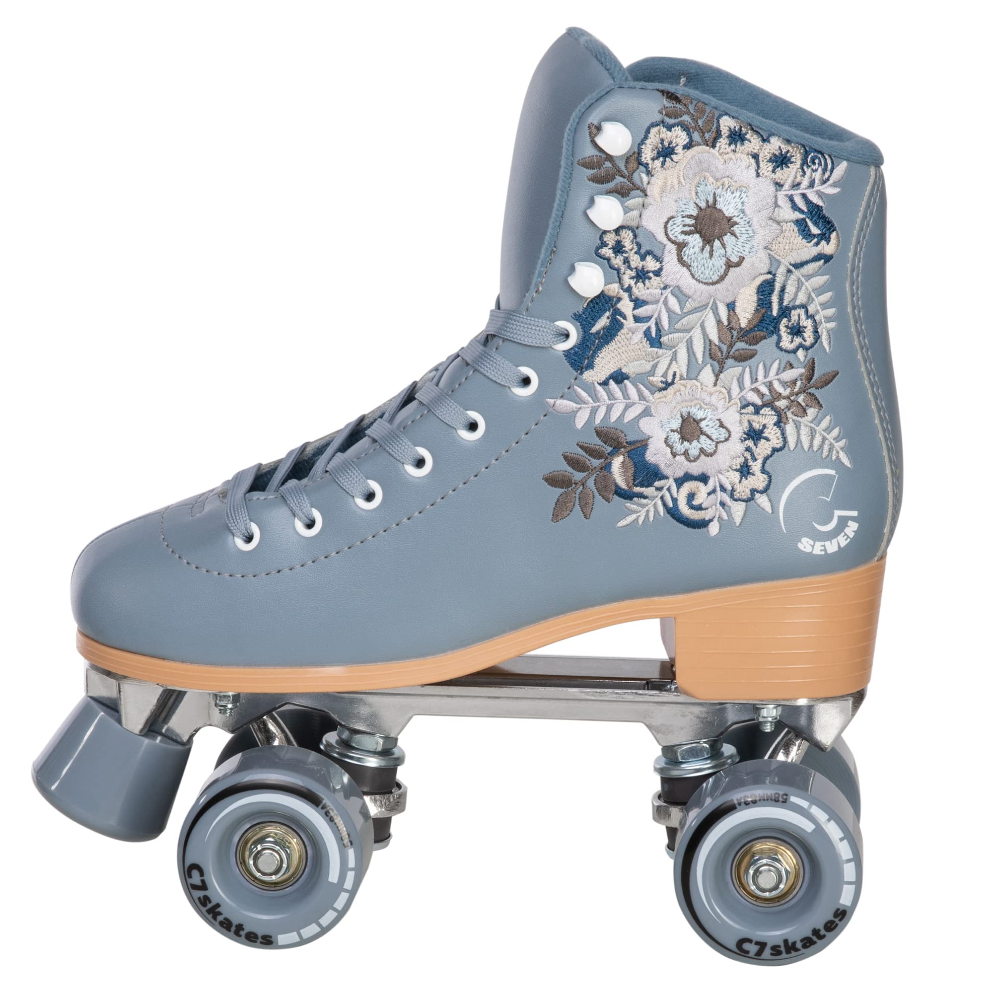 C SEVEN C7skates Cute Roller Skates for Girls and Adults (Edelweiss, Women's 9 / Men's 8)