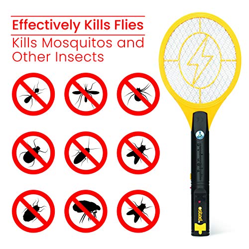 Electric Fly Swatter Racket - Indoor & Outdoor Bug Zapper, Mosquito Zapper for Home, Pest Control, Fly Zapper, Mosquito and Bug Zapper Indoor