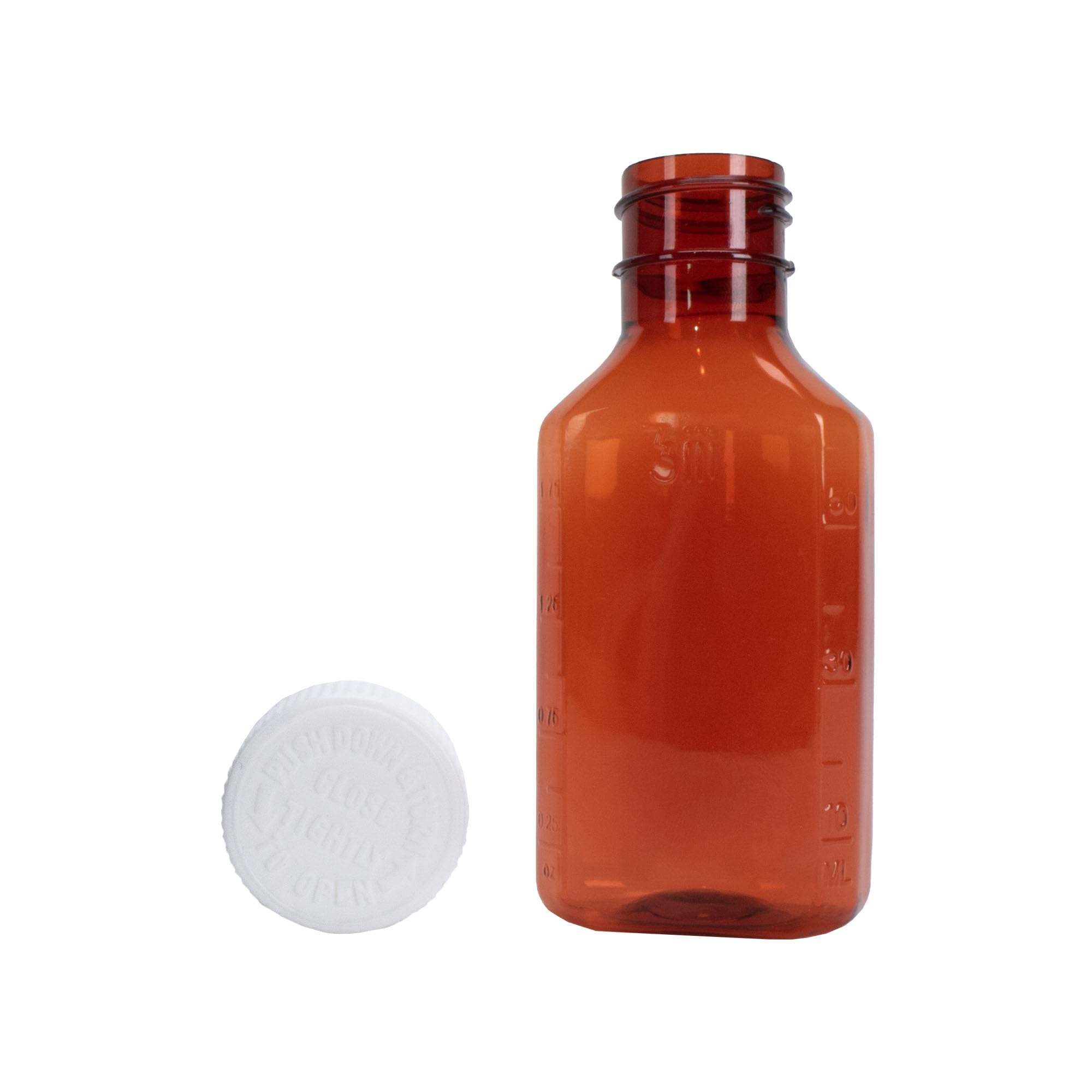 Generic Plastic Amber Oval Liquid Medicine Bottles, 2oz, 25 Count, Child Resistant Cap/Safety Lid, Pharmacy Prescription Dispensing Bottle, OVAL2EACHX25