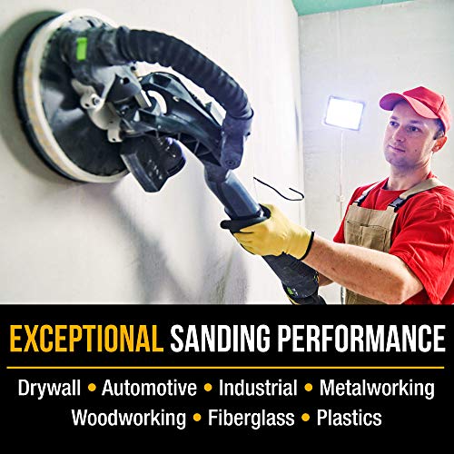 Dura-Gold Premium 9" Drywall Sanding Discs Variety Pack Box - 60, 80, 120, 180, 240 Grit (2 Discs Each, 10 Total) - Sandpaper Discs with Hook & Loop Backing, Fast Cutting For Drywall Power Sander Wood