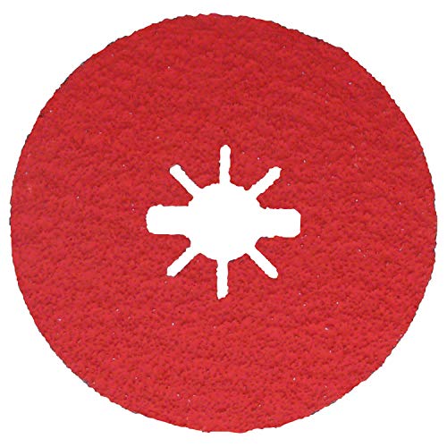 Bosch Professional 2608619184 Fibre Sanding Discs Best for Metal/Inox/X-Lock / R780 / Diameter 125 mm/Grain Size 36 / Bore Diameter 22.23 mm