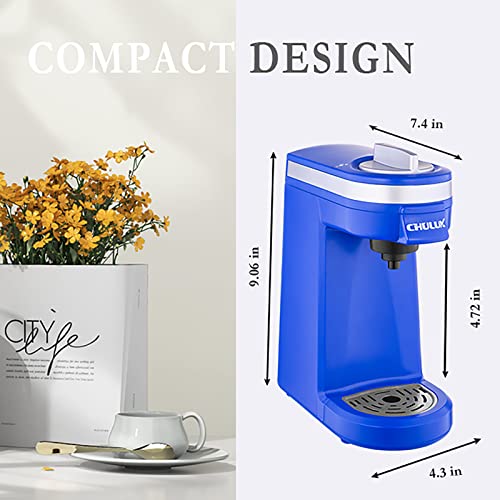 CHULUX Coffee Maker Machine,Single Cup Pod Coffee Brewer with Quick Brew Technology,Blue