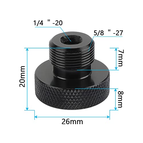 CAMVATE 1/4"-20 Female To 5/8"-27 Male Microphone Screw(2 Pieces) - 1959