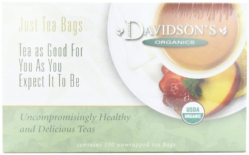Davidson's Organics, Hibiscus Flowers, 100-count Unwrapped Tea Bags(Pack of 1)