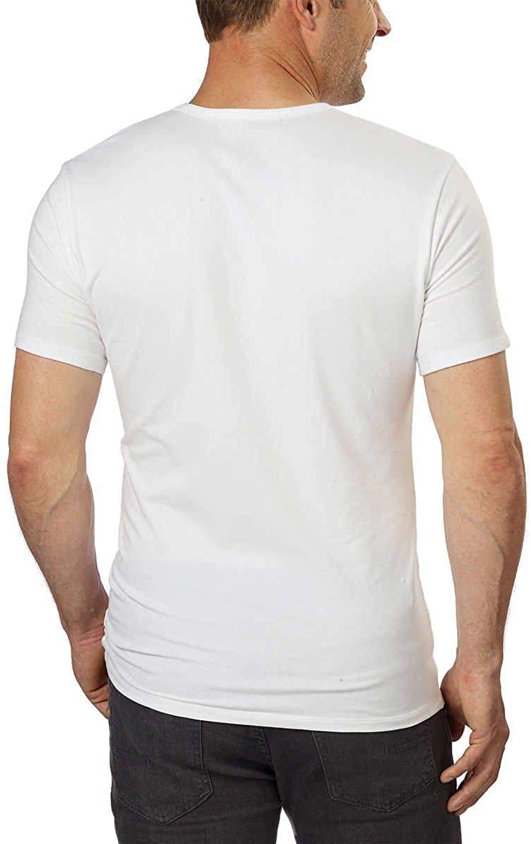 Calvin Klein Men's Smooth Cotton V-Neck T-Shirt (X-Large, Light Sand)