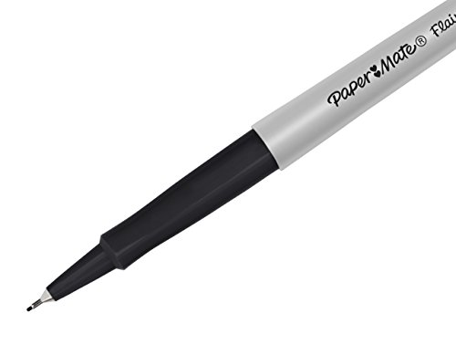 Paper Mate Flair Pen, 0.33mm Ultra Fine Tip, Black, Box of 12