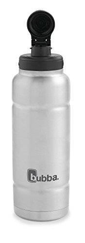 Bubba Trailblazer 40oz Vacuum-Insulated Stainless Steel Water Bottle with Leak-Proof Lid, Keeps Drinks Cold up to 38 Hours or Hot up to 10 Hours, Steel
