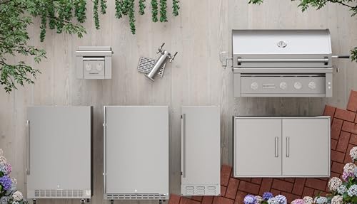 EdgeStar IB250SSOD 15 Inch Wide 20 Lbs. Built-in Outdoor Ice Maker with 25 Lbs. Daily Ice Production - No Drain Required