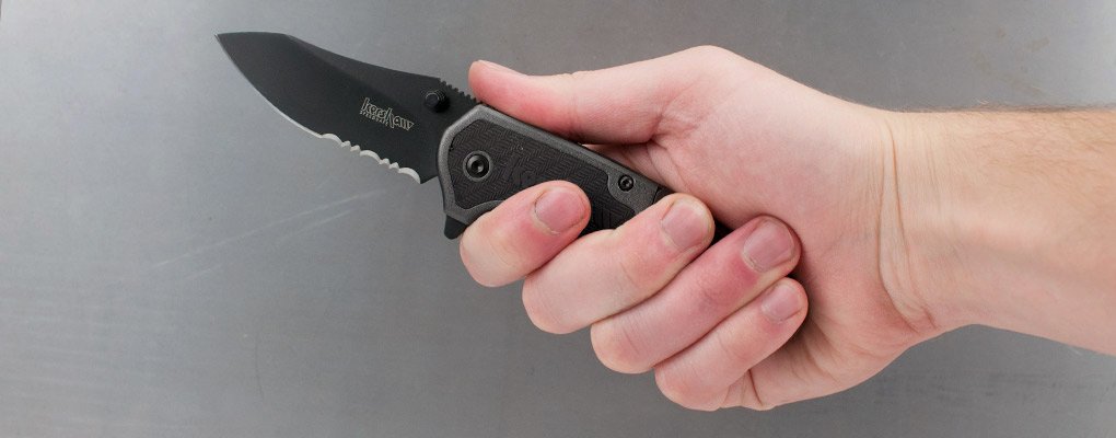 Kershaw Funxion EMT Assisted Opening Knife (3" Black Serr) 8100GRYST