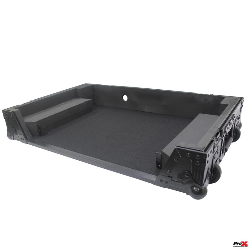 ProX Flight Case for Pioneer DDJ-1000 & DDJ-1000 SRT Digital Controller with Durable Rubber Wheels - Black on Black Design - XS-DDJ1000-WBL
