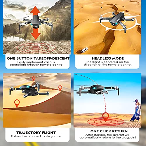 NEW Drone Pro Obstacle Avoidance GPS Drone with 4K EIS Camera for Adults Beginner Professional Foldable FPV RC Quadcopter with Brushless Motor, Auto Return Home, Selfie, Follow Me, Waypoints Fly , Circle Fly, Auto Hover, Headless Mode with Carrycase (GD93