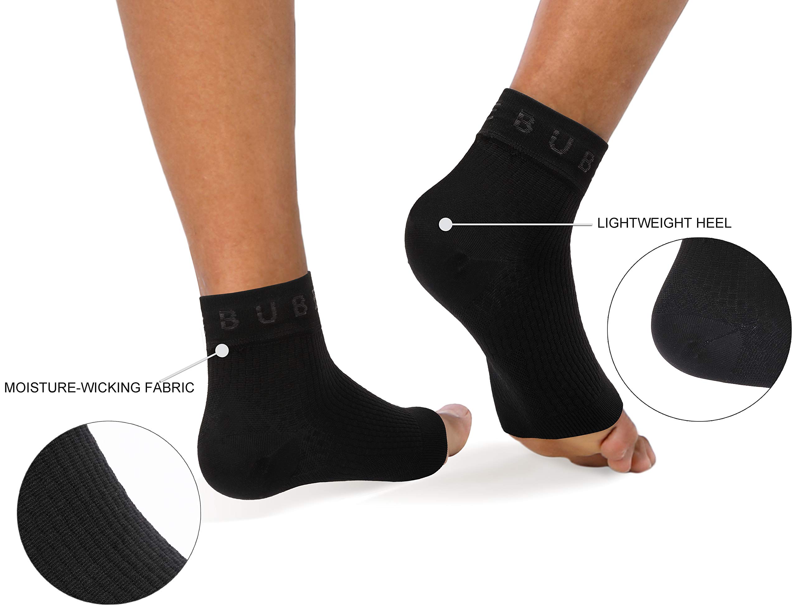 BUBBLELIME Ankle Brace for Women&Men Compression Arch Support Foot Sleeve Plantar Fascilitis Socks for Pain Relief Injury Recovery_SET1-Medium