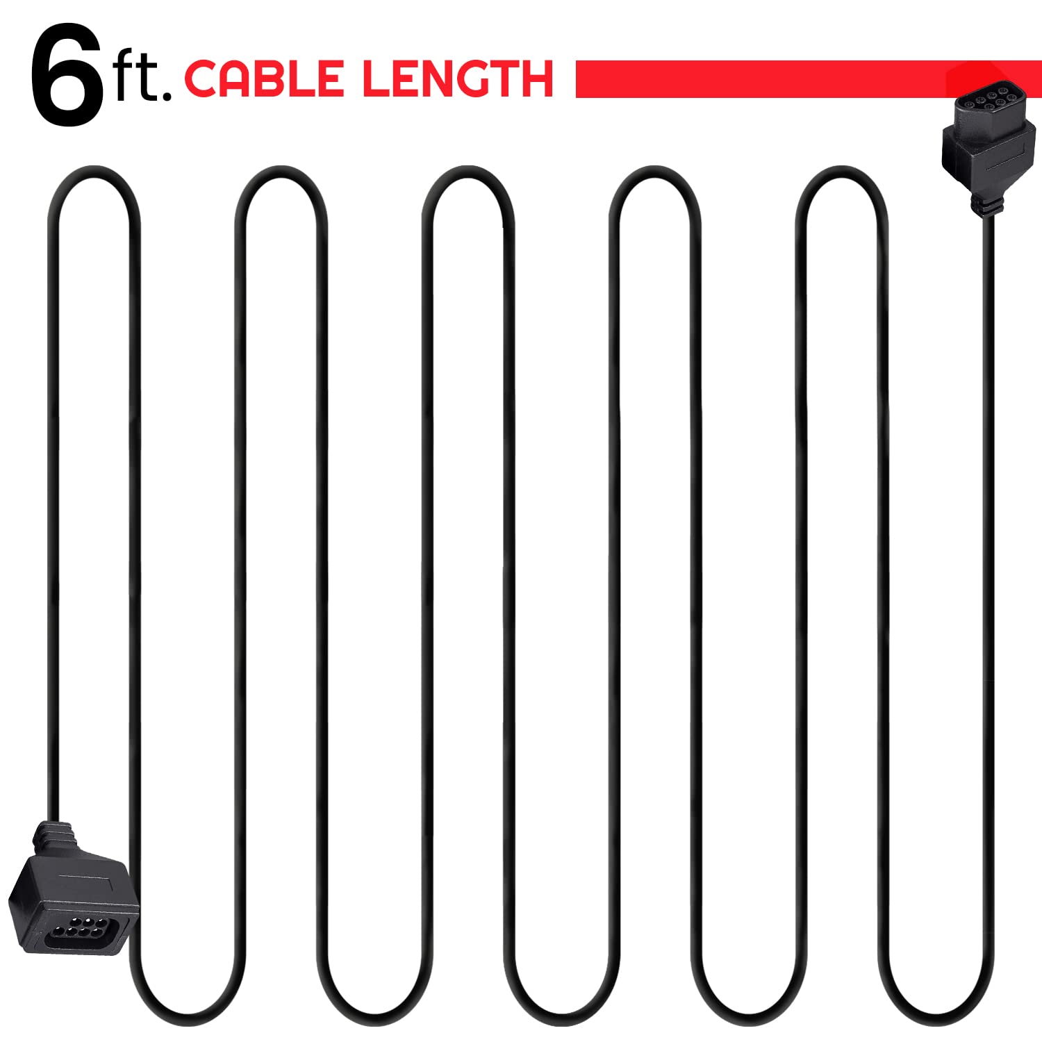NES controller extension cable 6 Feet โ (1.8m) Cord compatible for Nintendo NES controllers and NES Console by EVORETRO