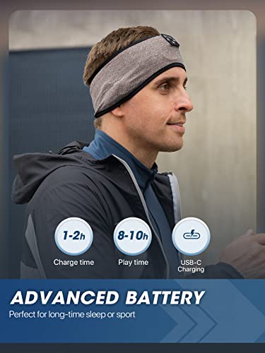 Fulext Sleep-Headphones-Bluetooth-Sleeping-Headband - Sleeping Headphones for Side Sleeper, Elastic Music Band Cozy ASMR Wireless Eye Mask Valentines Day Gifts for Her Him Wife Husband Women Men
