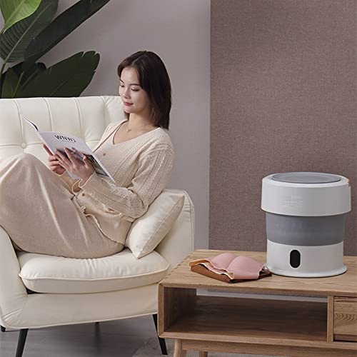 Convenient Folding Washing Machine Household Mini Dryer Panties Clothes Small Socks (Color : Gray)