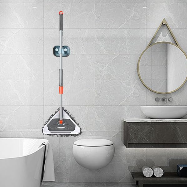 NEWBULU Long-Handled Wall Cleaning Mop, Ceiling Cleaner to Clean Ceiling Window Floors, Baseboard Cleaning Tool, Extension bar Range from 39 "to 85", 6 Replacement Pads and Window Cleaning Sticks