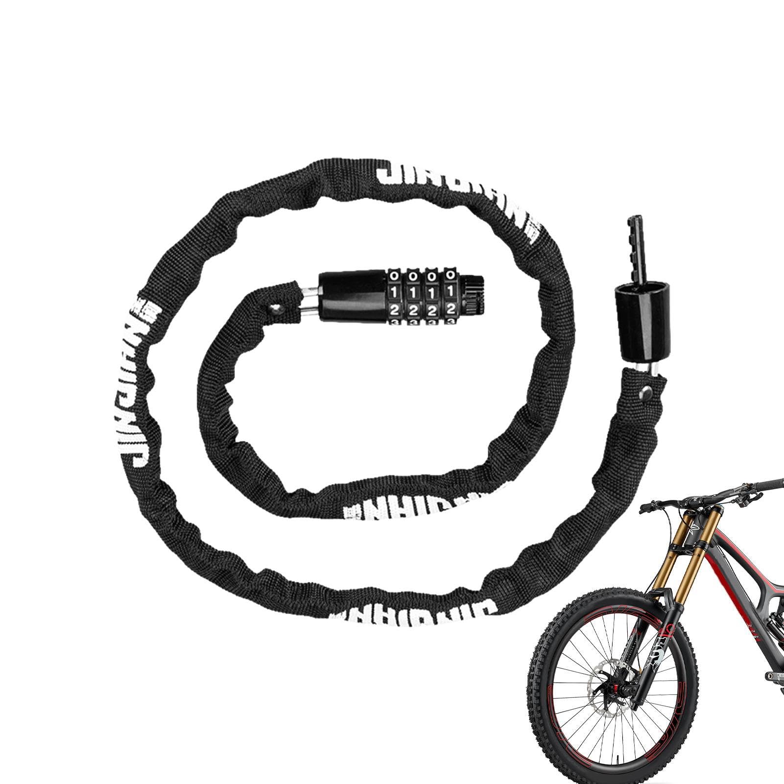Cable Lock, Anti Theft Security Lock, Thick Heavy Duty Braided Steel Cable Lock, Self Coiling Resettable Combination Code, Security Lock for Outdoor Equipment Combination Key Lock