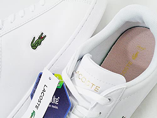 Lacoste Women's Hydez Sneaker, White/Gold, 7.5
