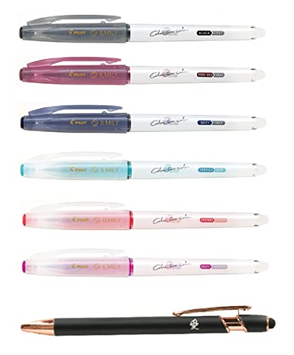 ILMILY Pilot Japan Gel Ink Ballpoint Pen Color Two Color 6 Ballpoint Pens That Change Color When Rubbed 0.4mm LIL-25S4-6C With Original Stylus Ballpoint Touch Pen