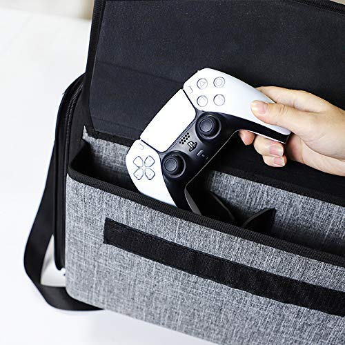 Carrying Case with for for Sony PS5 Game Console,Carrying Case Travel Case Storage Bag Shoulder Bag for PlatStation 5 PS5 Console Controller Optical Disk Cable Accessories
