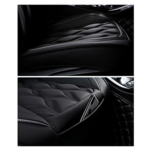 EBEBE Leather Car Seat Covers Compatible with DS All Models DS DS3 DS4 DS6 DS4S DS5 Auto Styling Car Accessories Auto Cushion (Color : Black Luxury)