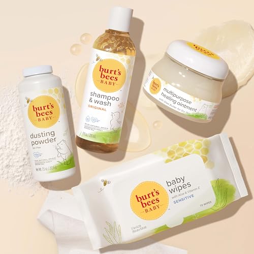 Burt's Bees Baby Wipes,Unscented Natural Baby Wipes for Sensitive Skin with Aloe and Vitamin E - 72 Wipes