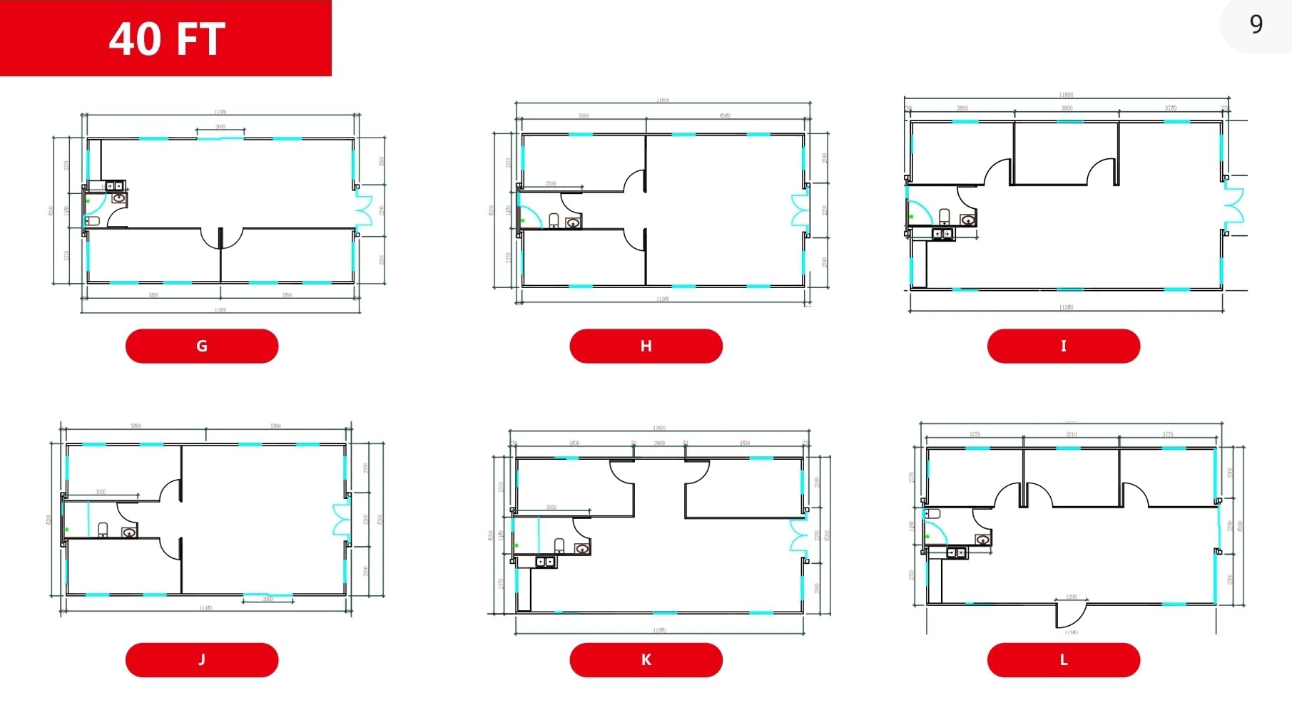 Generic SIRKAAR Luxury Prefab Villa, Modular Shipping Container House, Living Room, Bathroom, Kitchen, 40 Feet