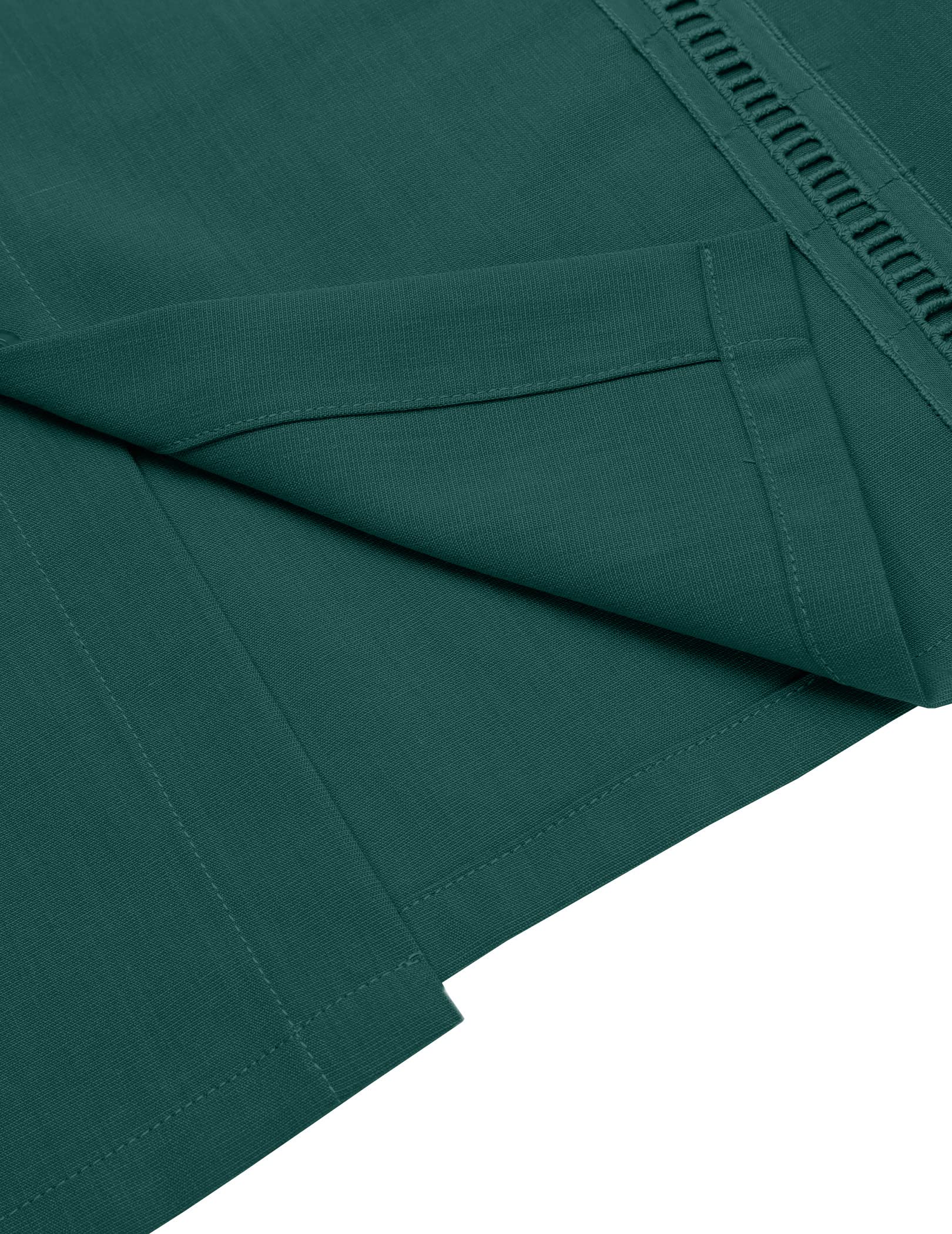 COOFANDY Men's Casual Button Down Shirts Short Sleeve Cotton Tops Regular Fit Summer Beach Dress Shirt~ Dark Green