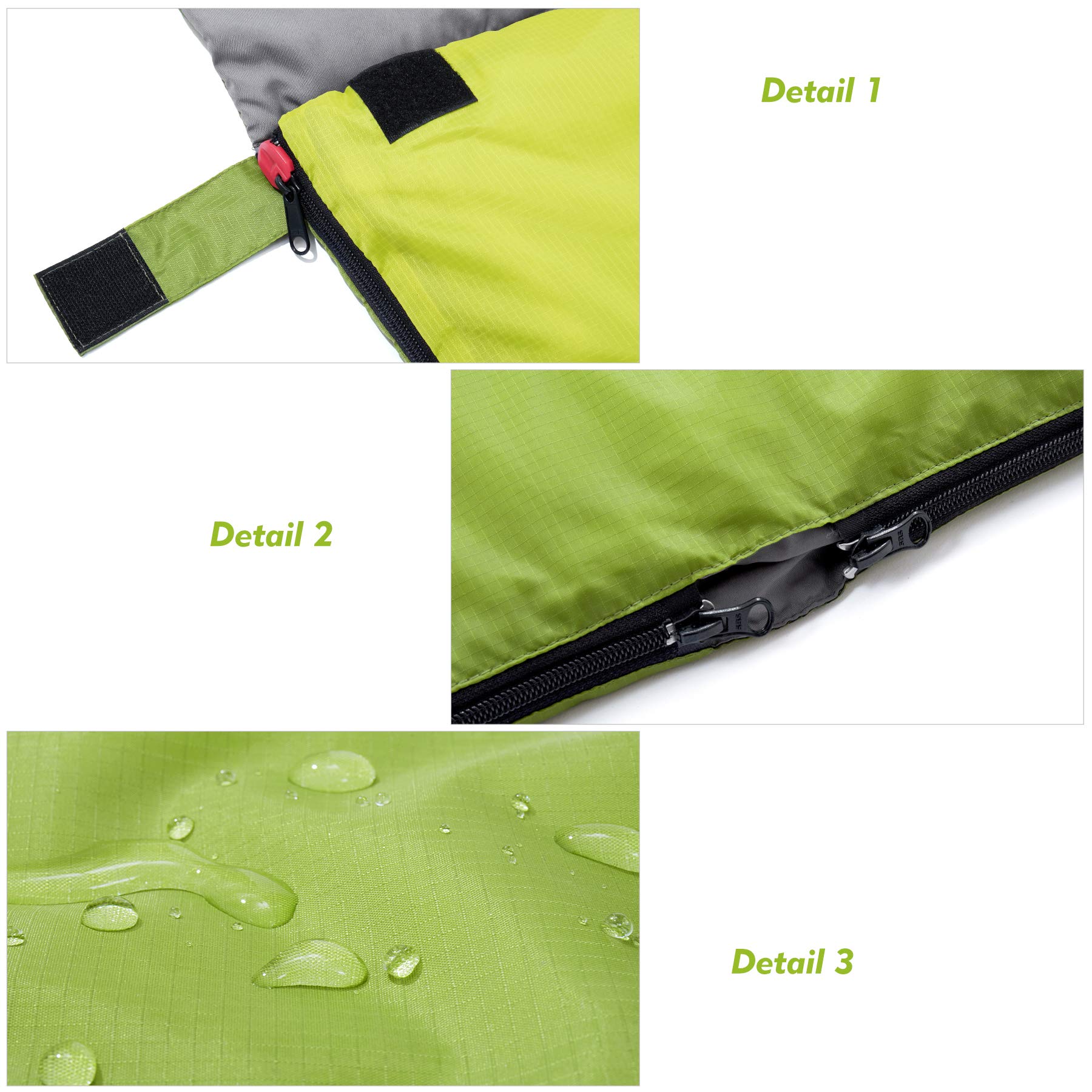 CAMEL Double Sleeping Bag for Adults with 2 Pillows for 4 Seasons Warm & Cool Weather Lightweight Backpacking Sleeping Bag for Hiking & Camping