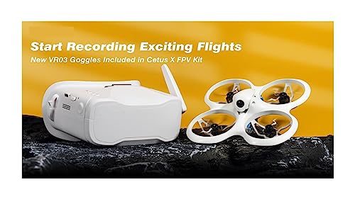 OZLIKA X Brushless FPV Drone BNF/RTF 3 Radio Transmitter VR03 FPV Goggles C04 FPV Camera Remote Control Quadcopter Toy (Color : DCetusX-2)